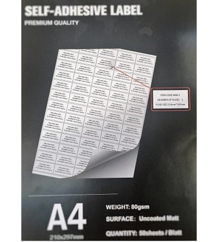 ETIQUETAS ADESIVAS 80g A4 50p 2/1P